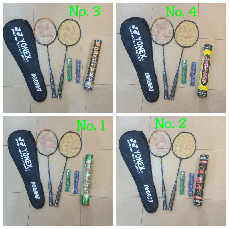 Jual Badminton raket paket lengkap/raket badminton senyawa paketan ...