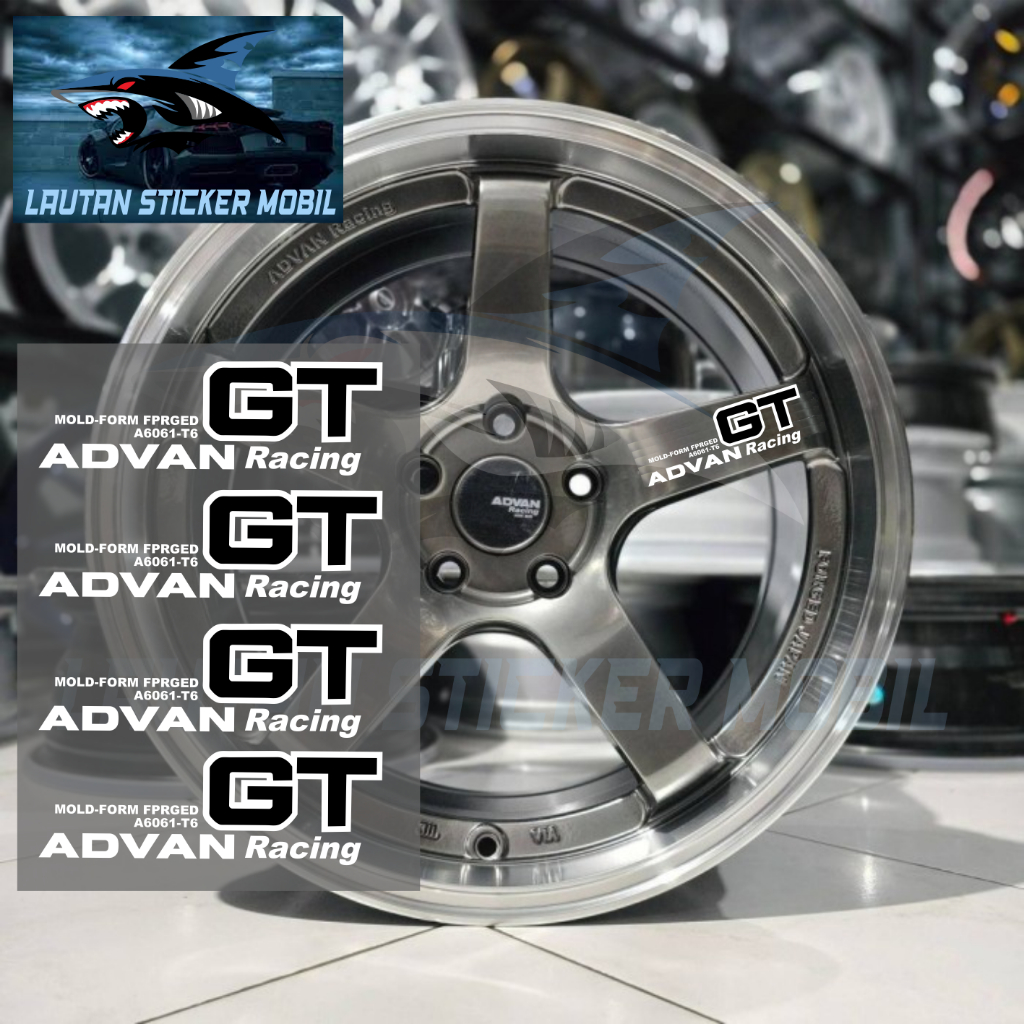 Jual sticker velg advan racing GT cutting sticker velk mobil vlek ...