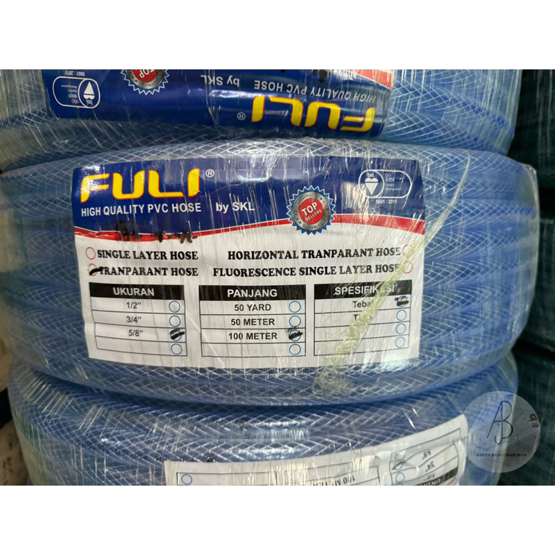Jual 5 Meter Selang Air Serat Benang BENING TRANSPARAN 5/8” / Selang Air Anti Lumut 1/2 ...