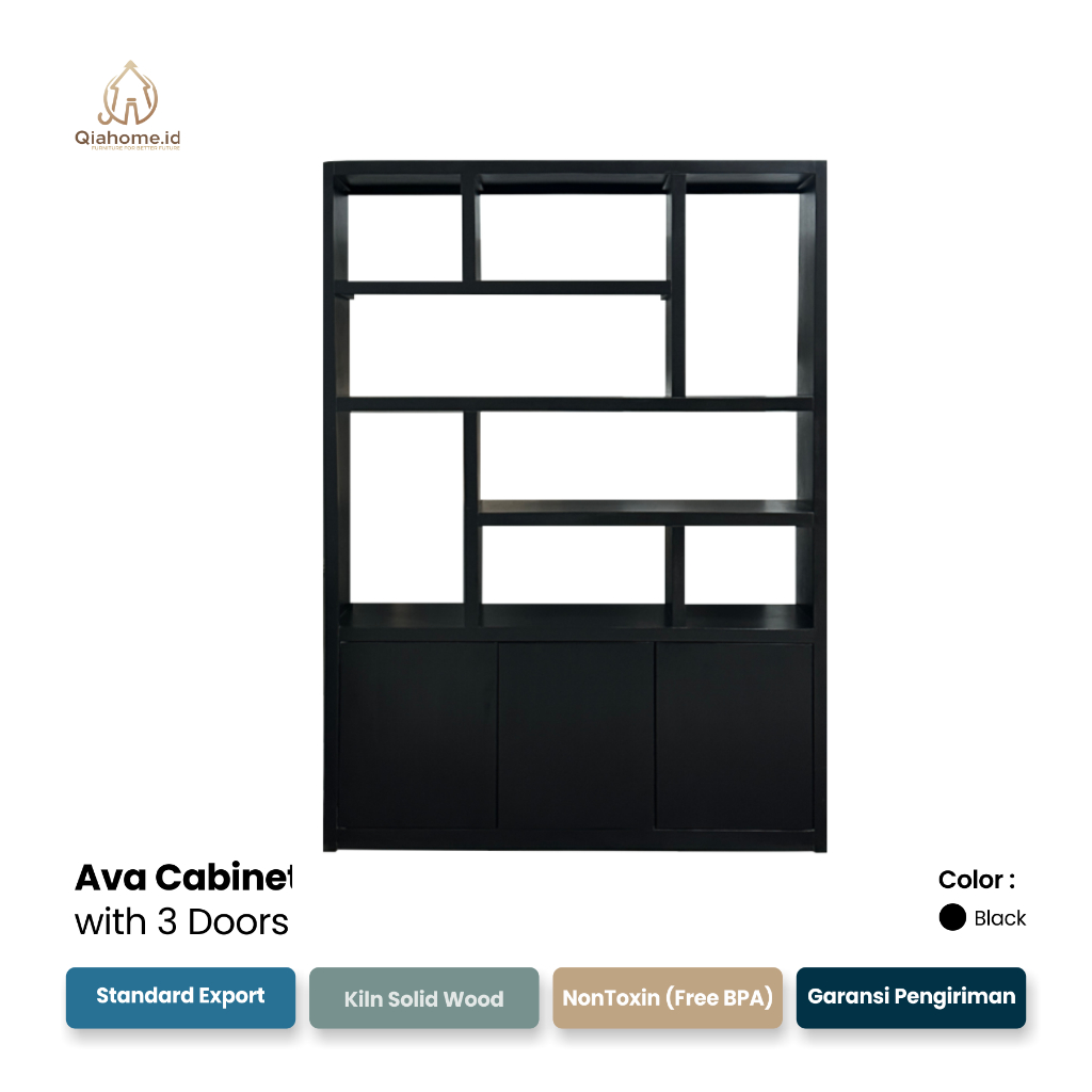 Jual Qiahome.id Alice Cabinet 3 Doors Room Divider Lemari Penyekat ...