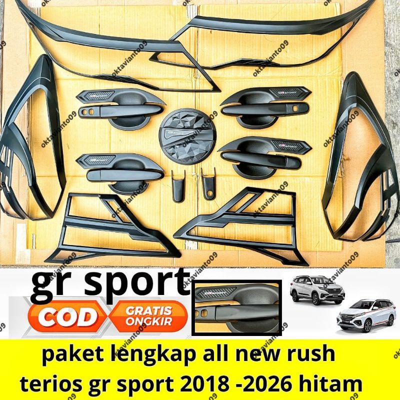 Jual paket lengkap garnish depan belakang outer handle tank cover all new rush terios gr sport ...