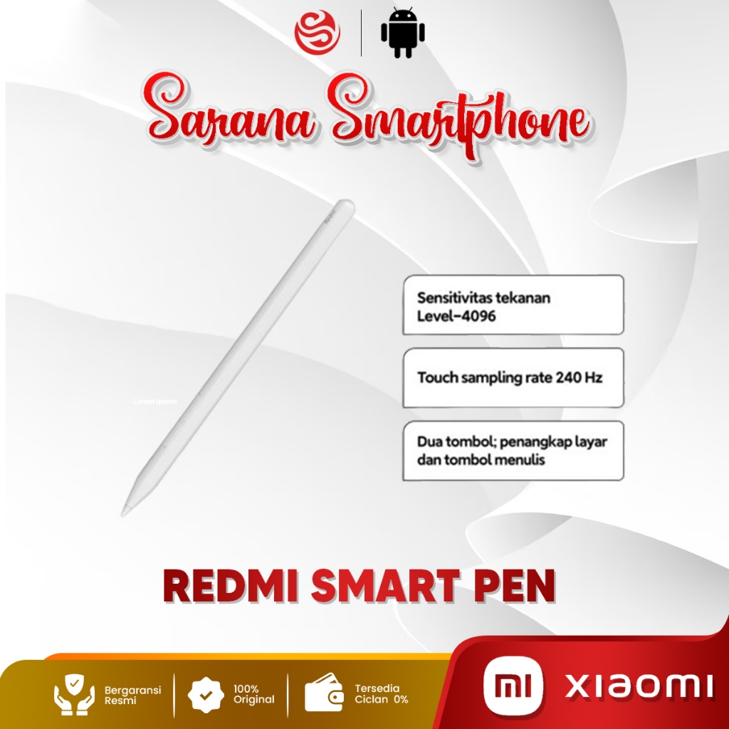 Jual Xiaomi Redmi Smart Pen | Compatible Model | Touch sampling rate ...