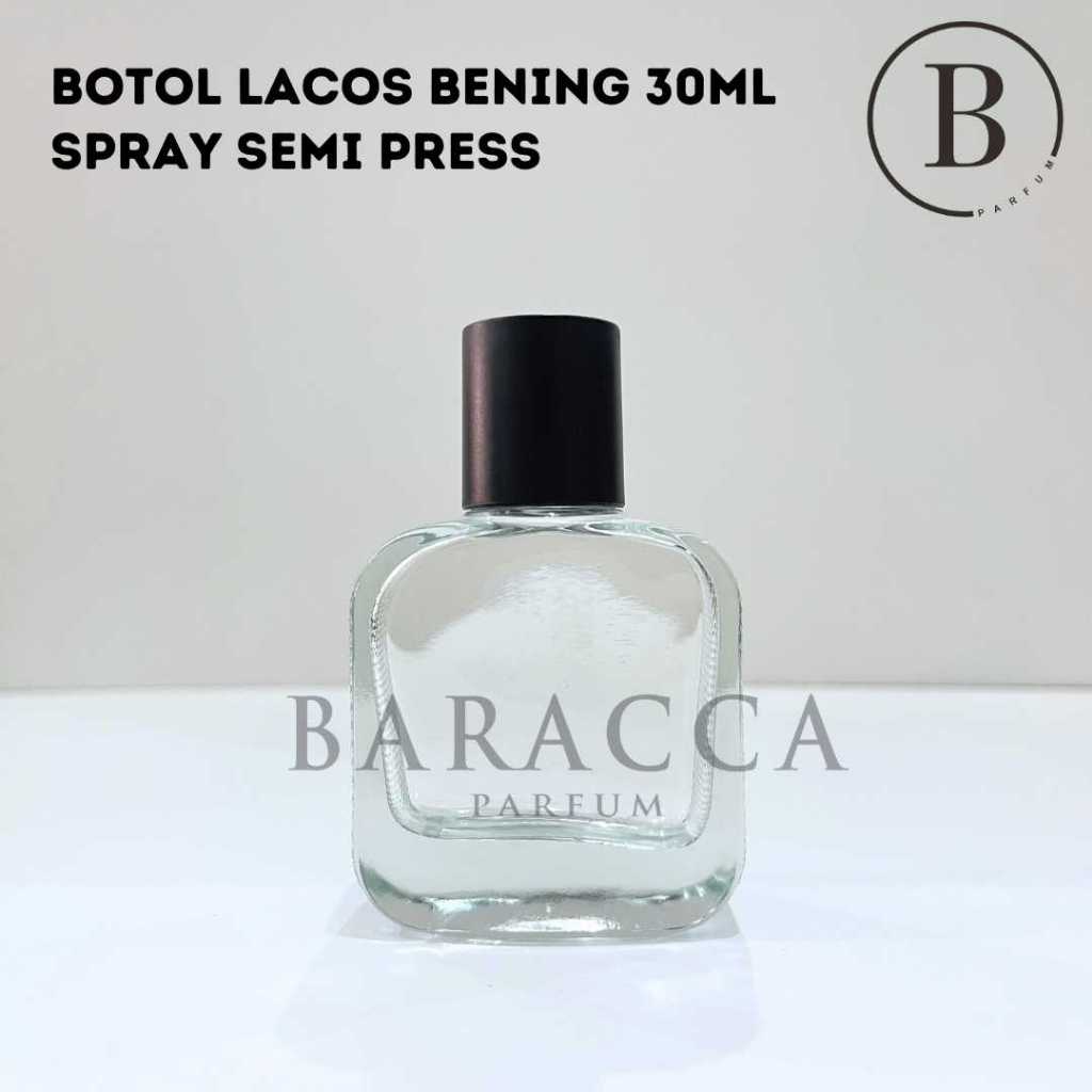 Jual Botol Parfum Lacos 30ML Semi Press Bening - Botol Parfum Kosong ...