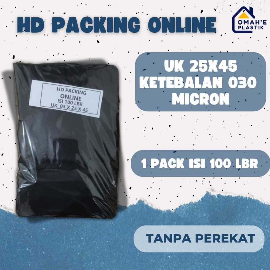 Jual Plastik Packing HD 25x45 Tebal 03 Hitam Tanpa Plong Online Shop ...