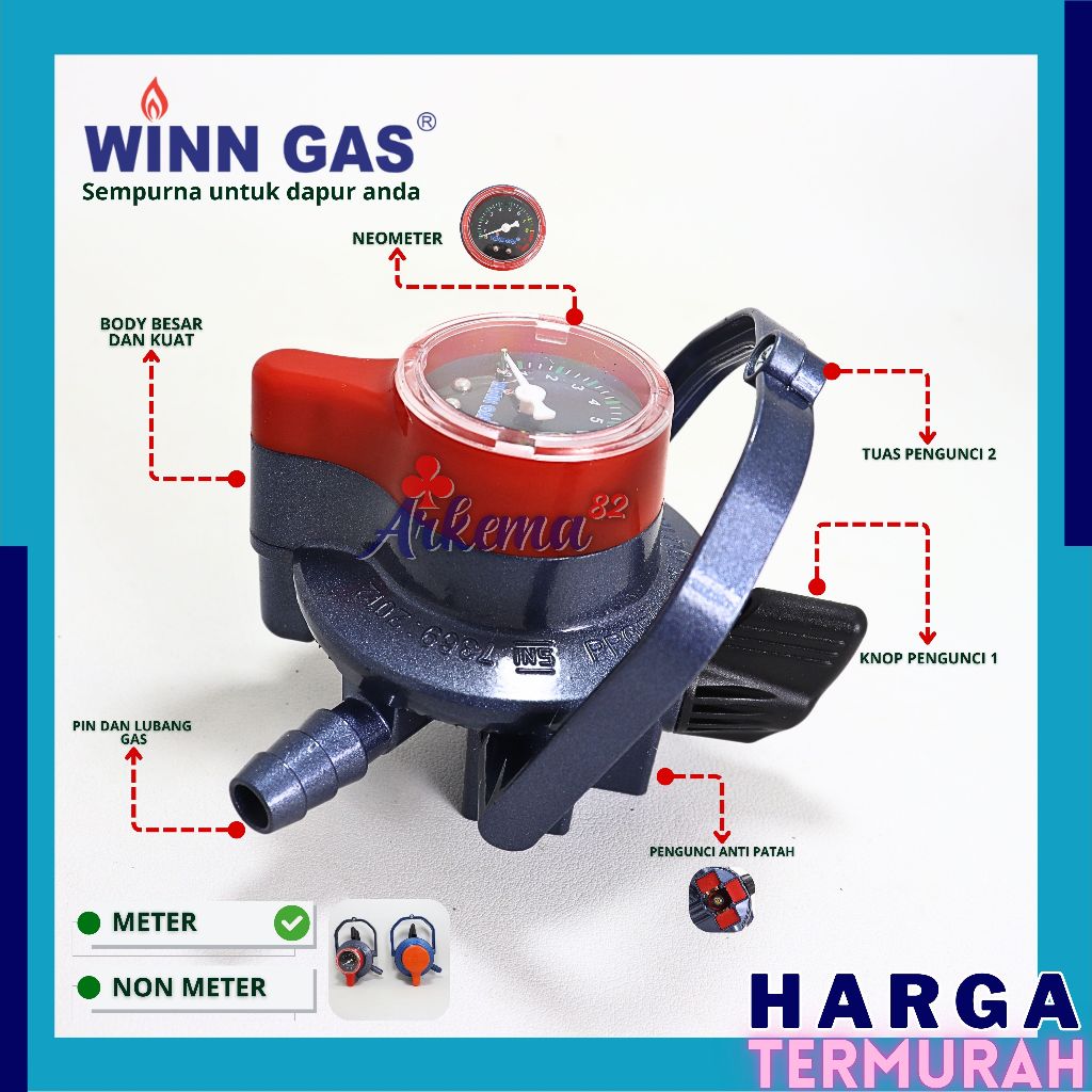 Jual REGULATOR WINN GAS W-900M METER / LEGULATOR WIN GAS W-900NM DOUBLE ...