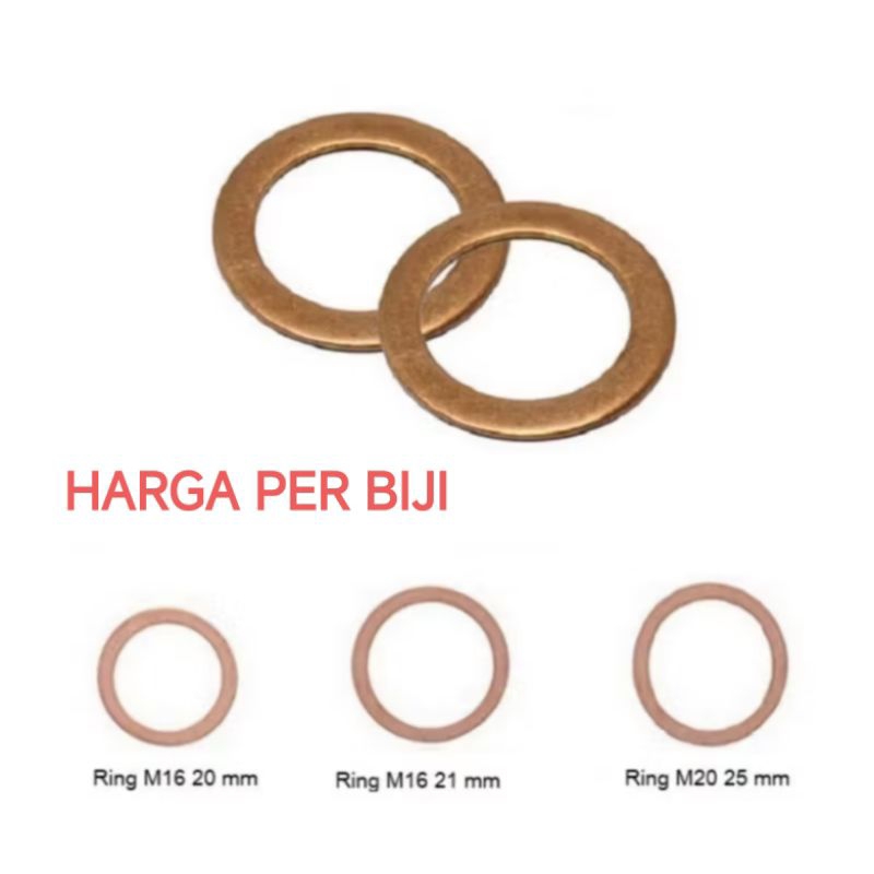 Jual Ring Tembaga M16 M20 Diameter 16 mm 20 mm 26 mm | Shopee Indonesia