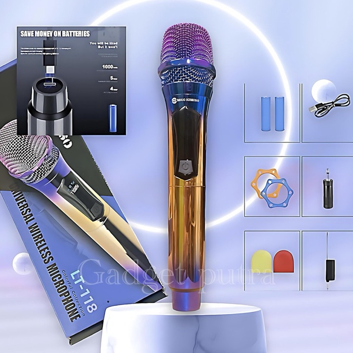 Jual FG2 Mic wireless LT118 rainbow with receiver 1mic single mic ...