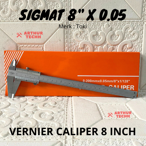 Jual TOKI Sigmat Analog 8" Inch X 0.05 Vernier Caliper Jangka Sorong Japan Quality | Shopee ...