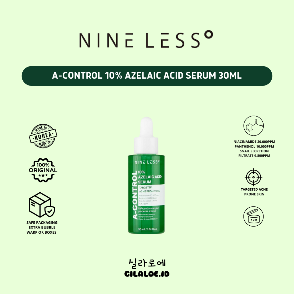 Jual [READYSTOCK] NINE LESS A-Control 10% Azelaic Acid Serum 30ml ...