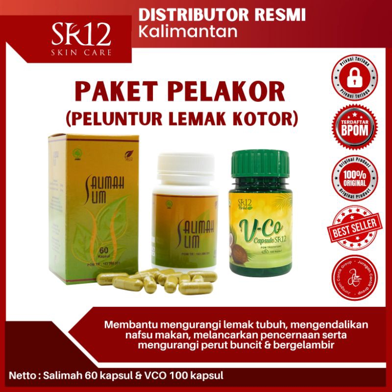 Jual SR12 Paket peluntur lemak Diet Herbal Alami Salimah Slim DAN VCO ...