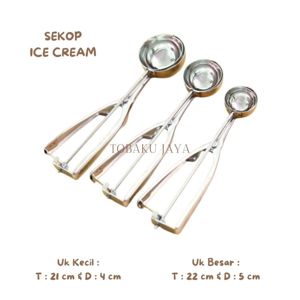 Jual Scoop Ice Cream Stainless Steel / Sekop Es Krim Stainless Steel ...