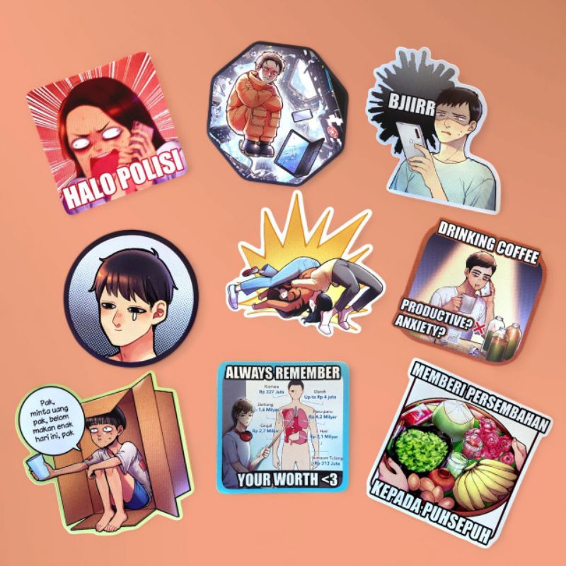 Jual Sticker Satuan Komik Maghfirare | Stiker Potong Lucu Meme Kocak ...