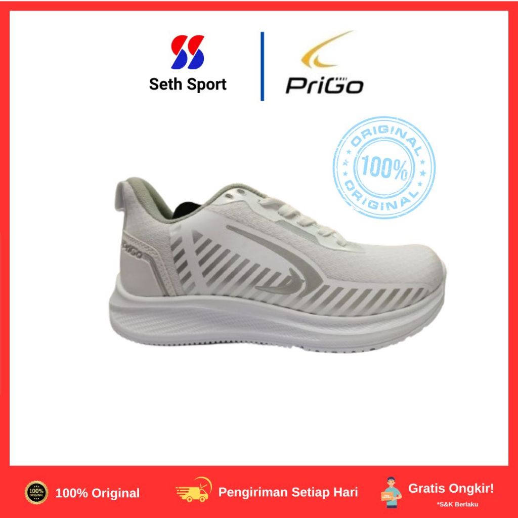 Jual Sepatu Running/Sneakers/Sepatu Santai Prigo Original - White/Lt ...