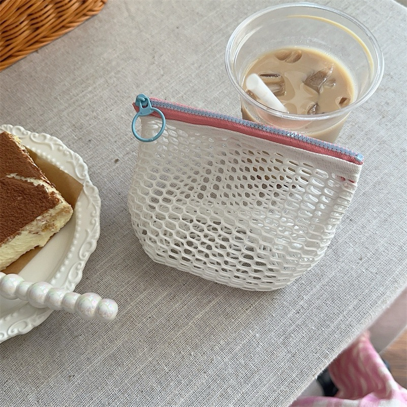 Jual Pouch jaring travel serbaguna tas tempat kosmetik make up dompet ...