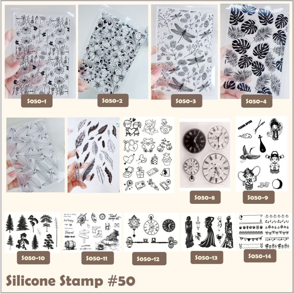 Jual LovelyCraftStore | S 50 Transparent Silicone rubber Clear Stamp ...