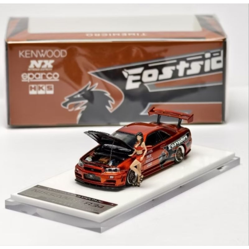 Jual Time Micro Skyline GTR R34 Z-Tune Open Hood with figure Limited ...
