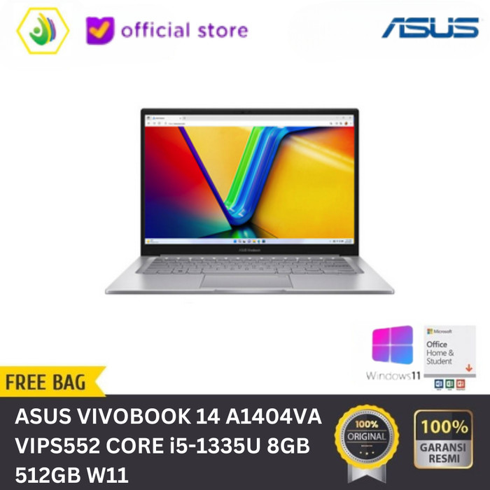 Jual ASUS Vivobook 14 A1404VA-VIPS552 i5-1335U RAM 8GB 512GB SSD 14 ...