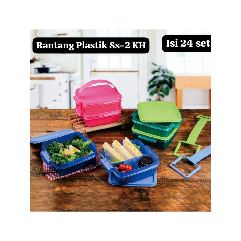 Jual Rantang KH Deluxe Susun 2 Rantang Dengan Tali Makanan Warna ...