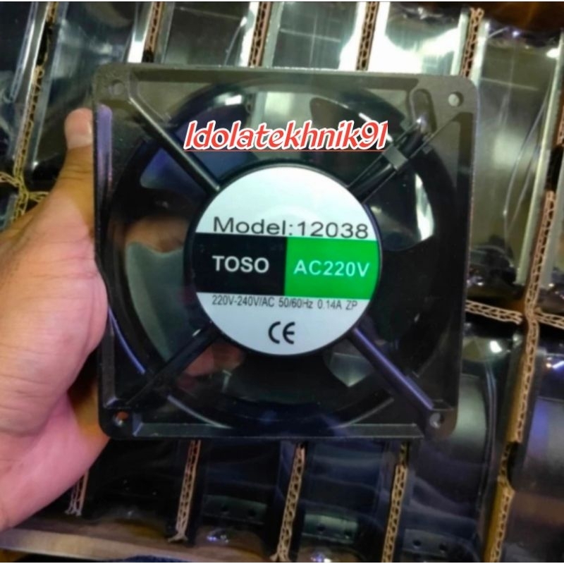 Jual kipas panel fan AC TOSO 12cm input AC 220V | Shopee Indonesia