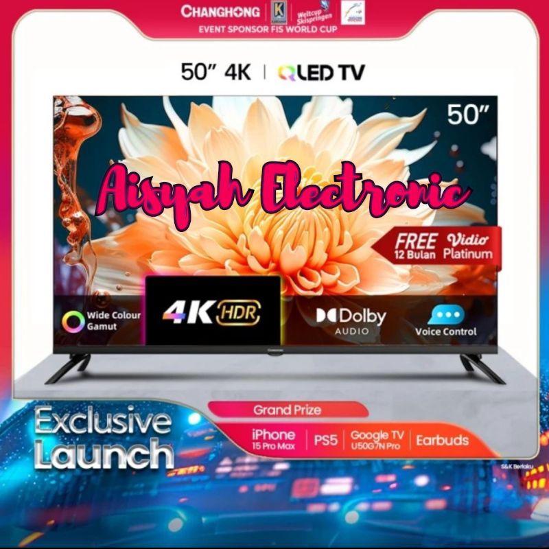Jual QLED TV CHANGHONG 50 INCI U50QCN1 UHD 4K GARANSI RESMI | Shopee Indonesia