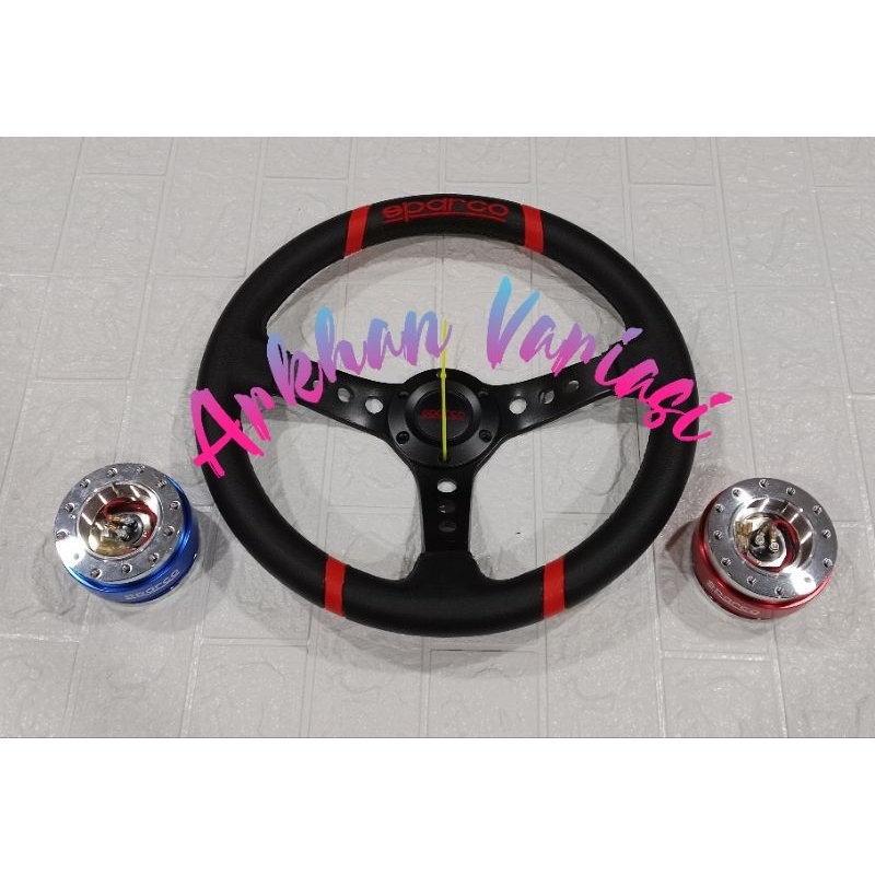 Jual Paket Stir Racing 14 Inci + Boskit Stir Racing Quick Release Steer ...