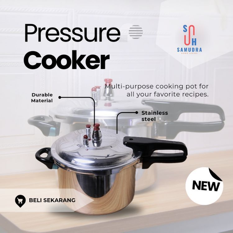 Jual SM LIVING (COD) Panci Presto Alumunium Serbaguna Pressure Cooker 4L 6L 8L | Shopee Indonesia