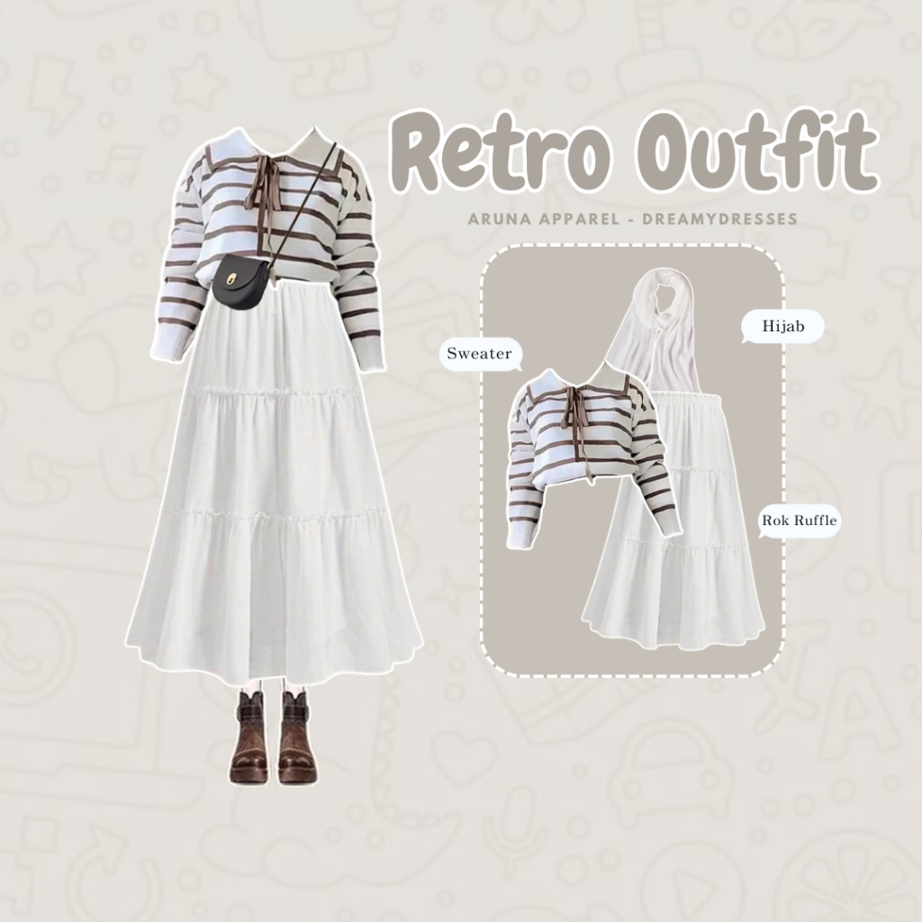 Jual Aruna One Set Hijab Casual Outfit Pinterest Ala Selebgram OOTD ...