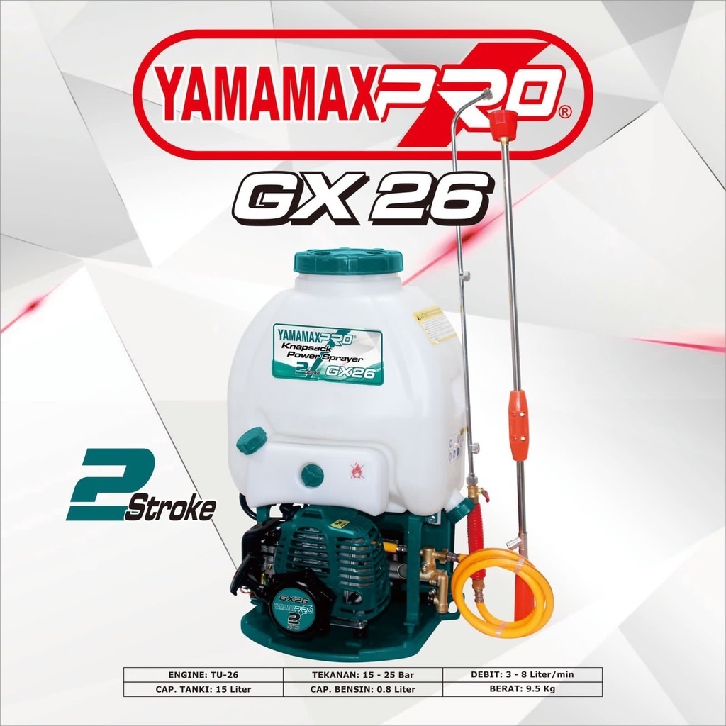 Jual Mesin Semprot Hama Sprayer Yamamax Pro Gx26 TU 26 Knapsack Power Sprayer 2 Tak 15 Liter 20 ...