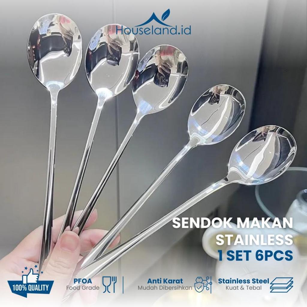 Jual Houseland Sendok Silver Korea Alat Makan Set Stainless Steel Tebal ...