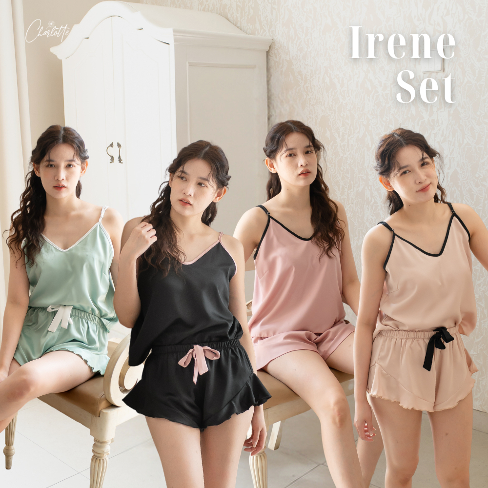 Jual CHARLOTTE - Irene Set pajamas piyama seserahan coquette satin silk ...