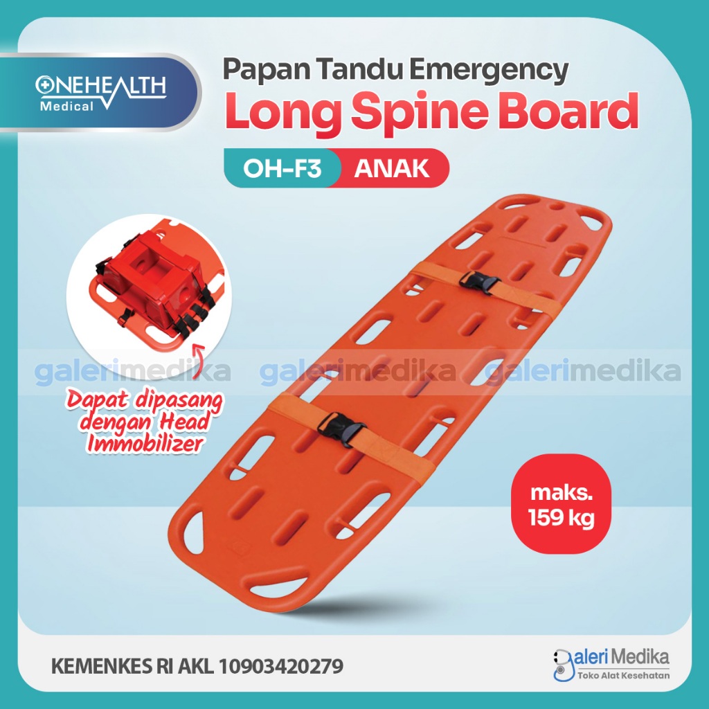 Jual Tandu Spinal Board Anak Long Spine Board OneHealth OH-F3 Child ...