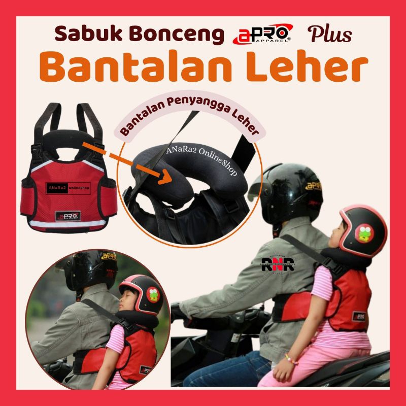 Jual Sabuk Bonceng Anak Apro Multi dengan Bantalan Leher dan Reflektor ...