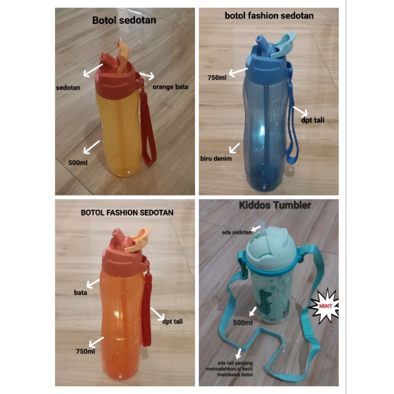 Jual ORIGINAL TUPPERWARE BOTOL SEDOTAN 750ML STRAW/KIDDOS SEDOTAN 500ML ...