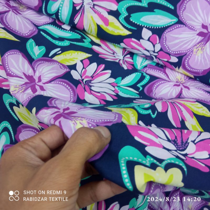 Jual KAIN KATUN 100% FULL EXLUSIF PREMIUM MOTIF BUNGA PINK | Shopee ...