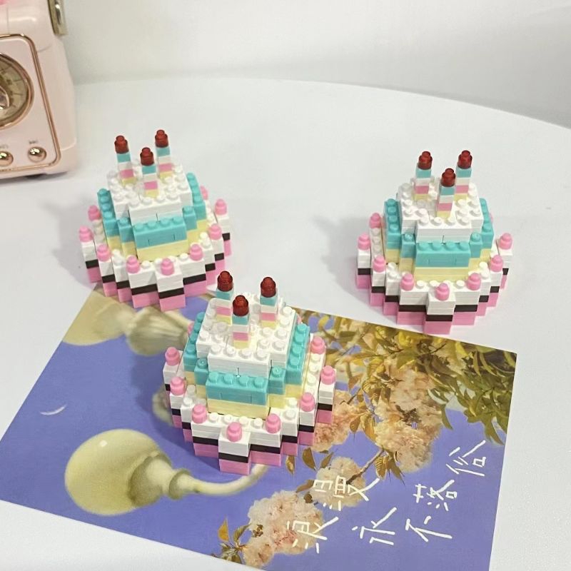 Jual Nano Bricks Cake Happy Birthday Lego Kue Ulang Tahun Lego Cake ...