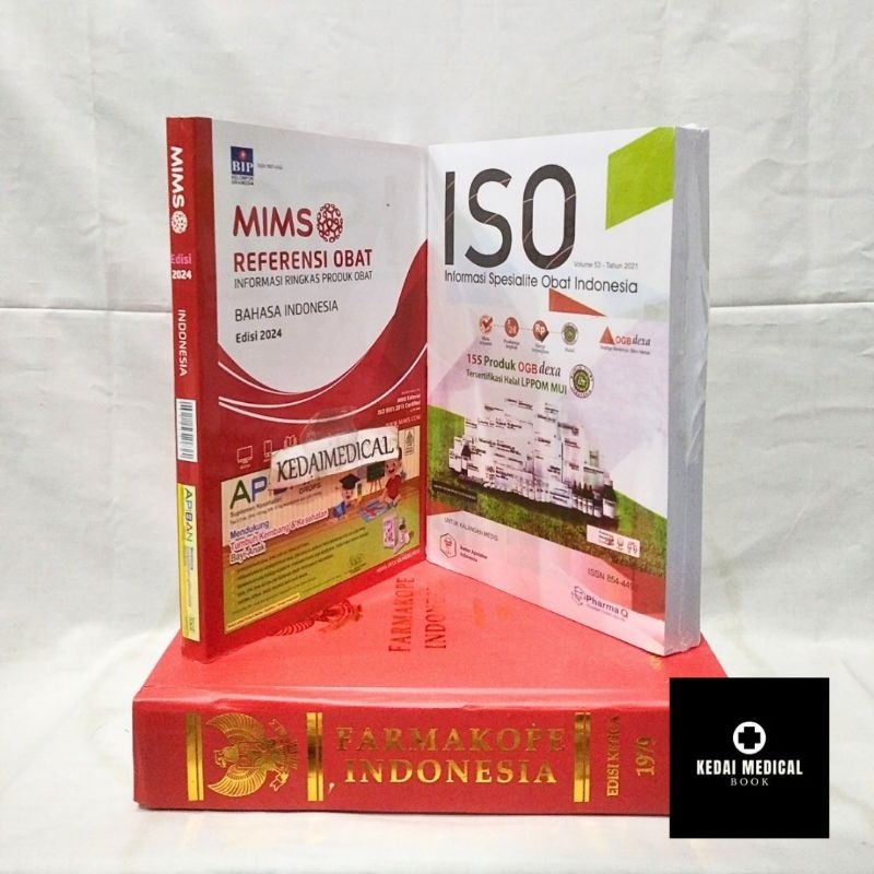 Jual PAKET 3 BUKU FARMASI TERLARIS FARMAKOPE INDONESIA 3, ISO OBAT DAN MIMS REFERENSI 2024 ...