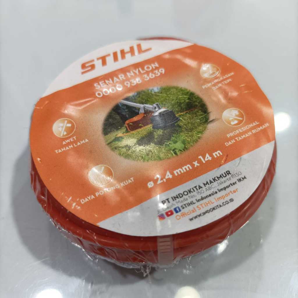 Jual Stihl Senar Mesin Potong Rumput 2.4 MM X 14 Meter Senar Nylon ...