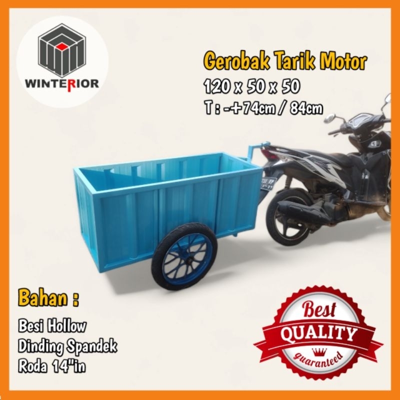Jual Gerobak Dorong/ Motor / Gerobak Tarik/ 120x50x50 / Gerobak Motor ...