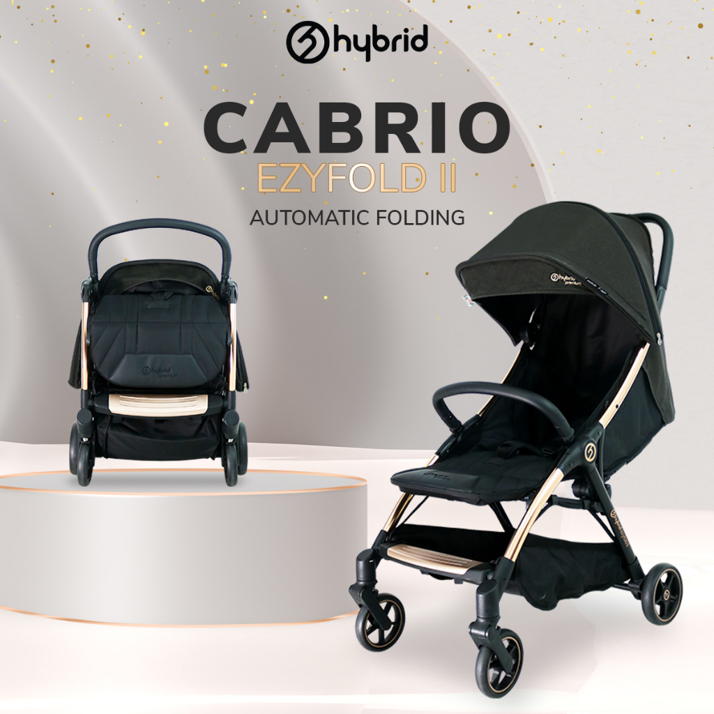 Jual Hybrid Cabrio Ezyfold Stroller Black Rose Gold / Stroller Anak ...