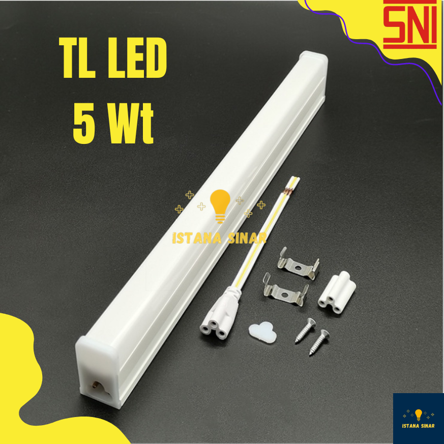 Jual Lampu TL Neon T5 LED 5 Watt Putih / Lampu neon Led Tube 5 wt 5w ...