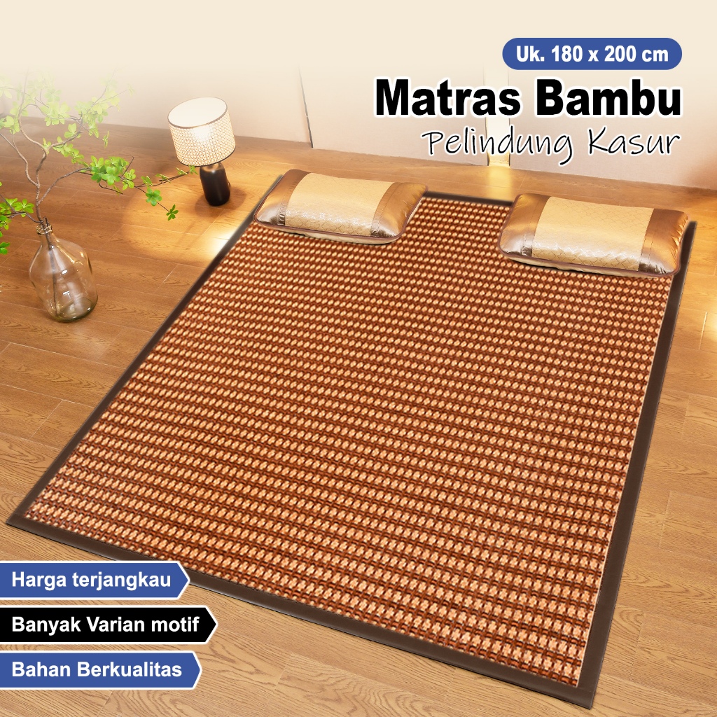 Jual Tikar Lipat Bambu Tikar Bambu Motif Matras Lipat Bambu Dingin Free ...