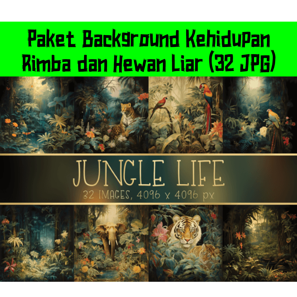 Jual Paket Background Kehidupan Rimba dan Hewan Liar (32 JPG) | Shopee ...