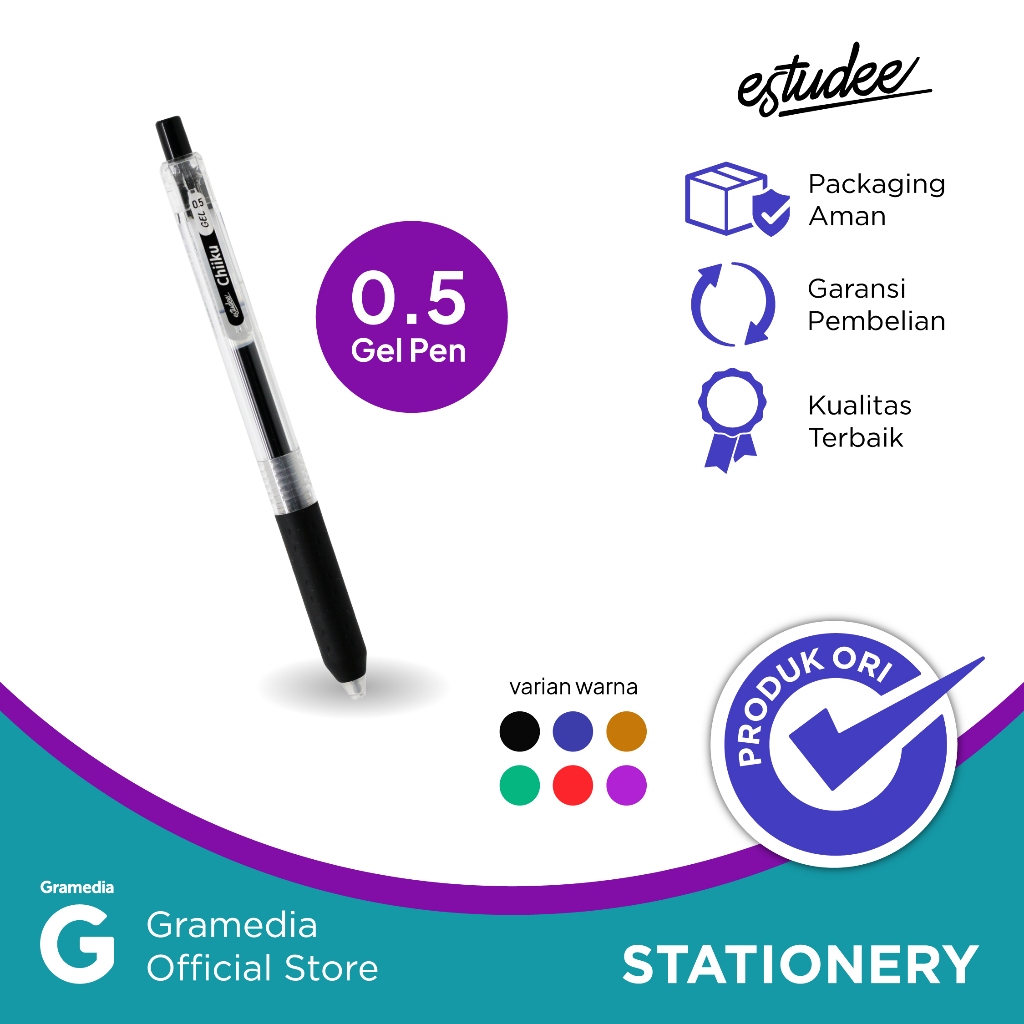Jual Estudee Chiiku Gelpen 0.5 Black EGP-26 | Shopee Indonesia