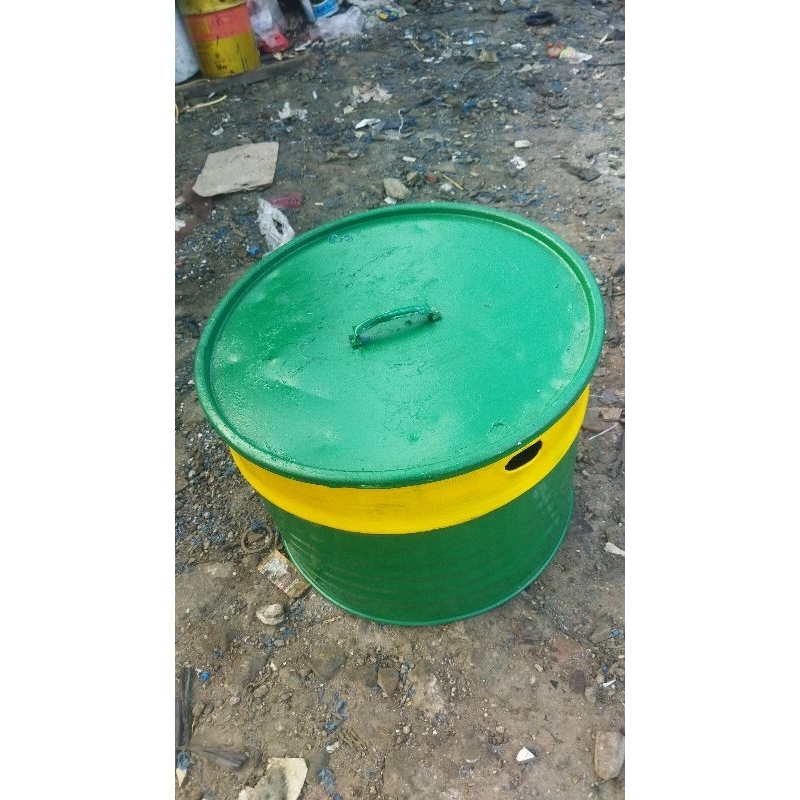 Jual tong besi kapasitas 100 liter lengkap tutup | Shopee Indonesia