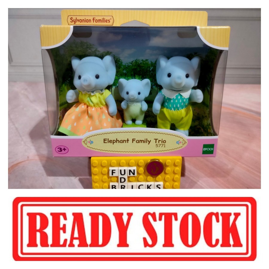 Jual Sylvanian Elephant Trio Family 3 pcs | Shopee Indonesia