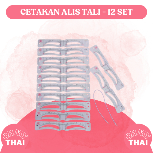 Jual Cetakan Alis 12 Model dan Tali | Eyebrow Template Cetakan Alis ...