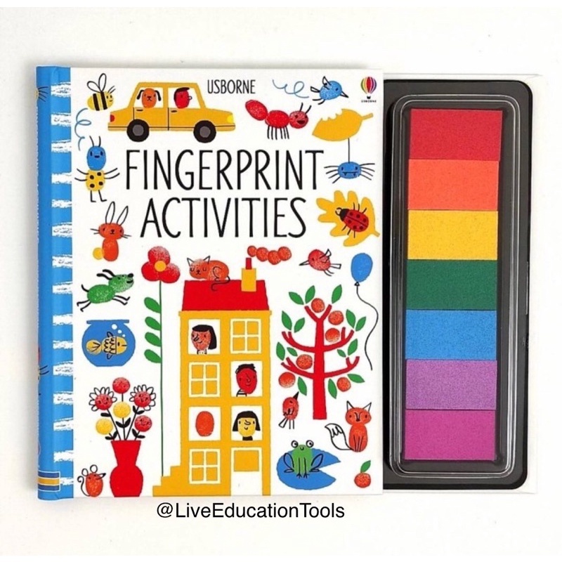 Jual FINGERPRINT ACTIVITIES AND RUBBER STAMP USBORNE ACTIVITY BOOK ...