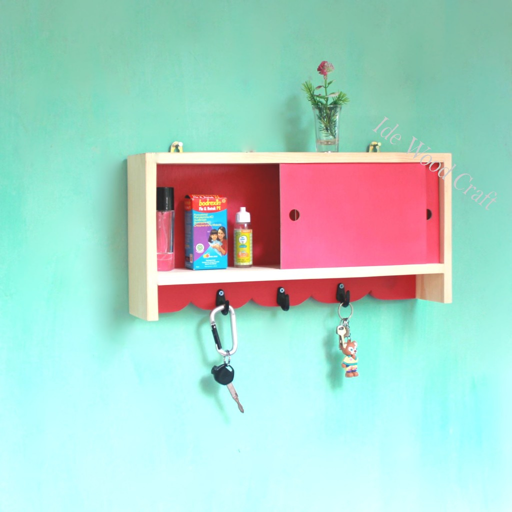 Jual Rak Gantung Dinding / Rak Penyimpanan Obat Minimalis /Rak Pink ...