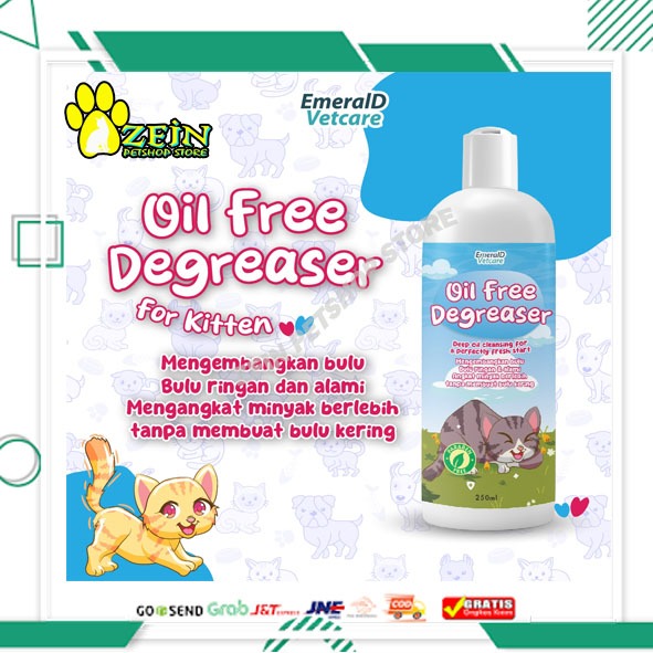 Jual Emerald Care - Shampo Kucing - Oil Free DEGREASER - untuk Anti Rontok, Bulu Berminyak ...