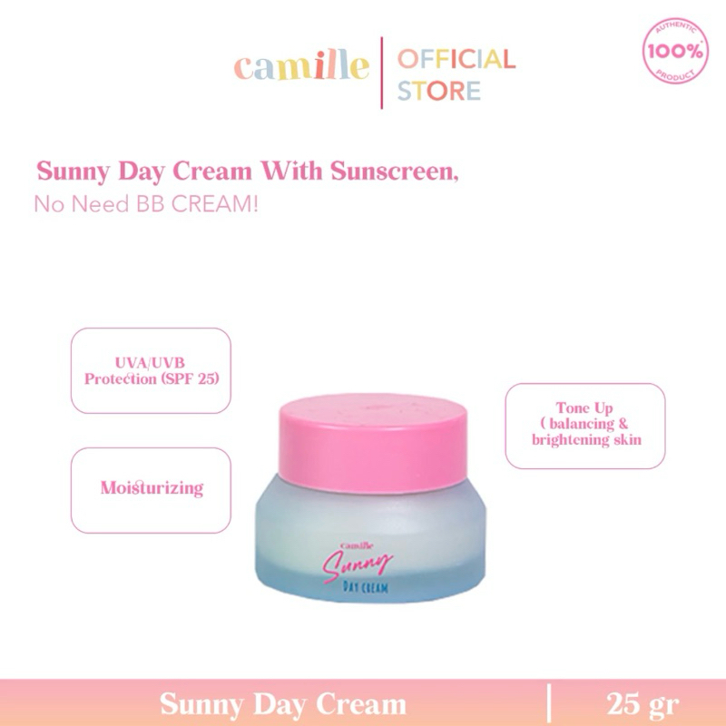 Jual SUNNY DAY CREAM WITH SUNSCREEN BY CAMILLE BEAUTY | Shopee Indonesia